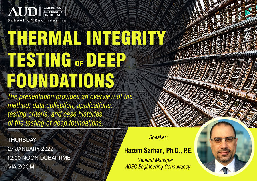 Thermal Integrity Testing of Deep Foundations | American University in ...