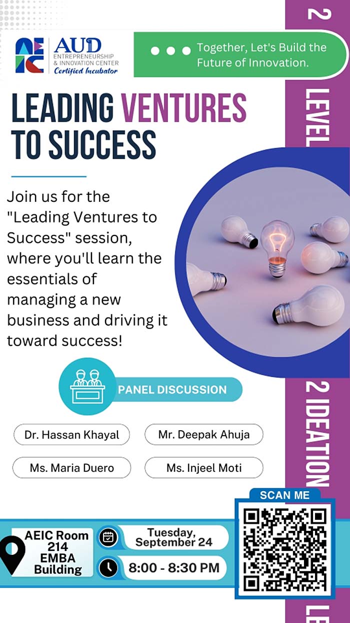 Leading Ventures to Success | American University in Dubai (AUD)